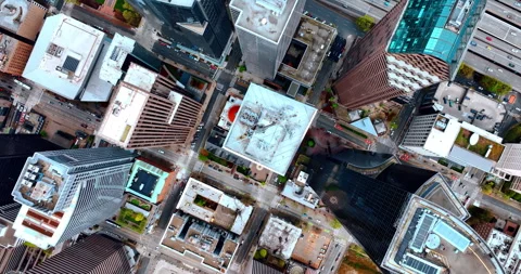 Roof tops of the high-rise buildings in ... | Stock Video | Pond5