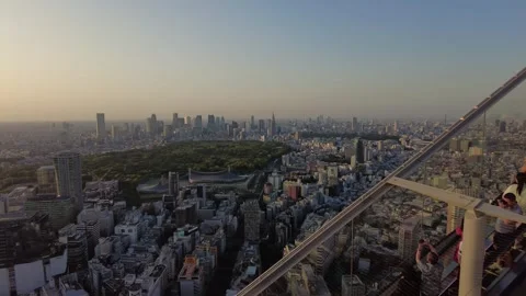 Rooftop of the Shibuya Sky observation p... | Stock Video | Pond5