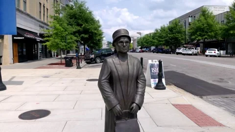 Rosa Parks statue in downtown Montgomery... | Stock Video | Pond5