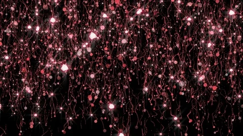 Rose gold glitter sparkles rain fall on ... | Stock Video | Pond5