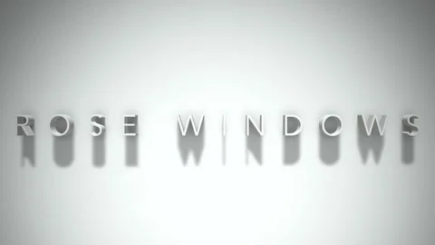 rose windows 3D title animation white t... | Stock Video | Pond5