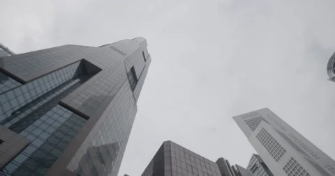 Rotate around huge glass window office s... | Stock Video | Pond5