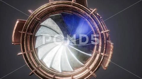 Rotate Jet Engine Turbine rotate jet engine turbine of plane, aircraft ...