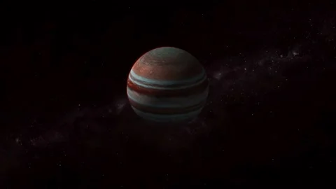 Rotated realistic 3d Jupiter planet | Stock Video | Pond5
