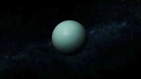 Rotated viewing 3d Uranus realistic plan... | Stock Video | Pond5
