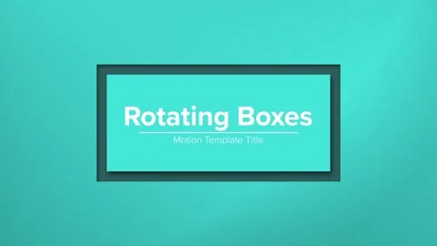 Rotating 3d Boxes Title ~ After Effects Template #166154520