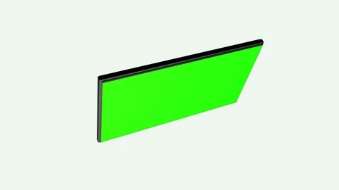 Rotating 3D green screen on a white back... | Stock Video | Pond5
