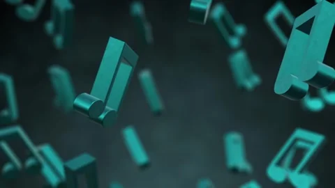 Rotating 3D Musical Note Symbol | Stock Video | Pond5