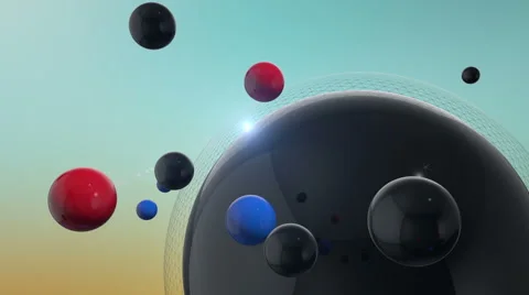 Rotating 3D Spheres On Colorful Backgrou... | Stock Video | Pond5