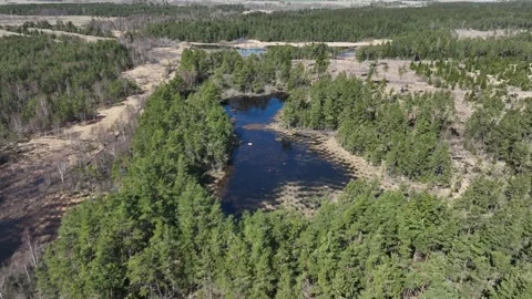 Rotating aerial view of karst funnels in... | Stock Video | Pond5