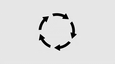 Rotating arrows graphic animation. Alpha... | Stock Video | Pond5