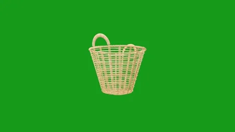 Rotating basket motion graphics with gre... | Stock Video | Pond5