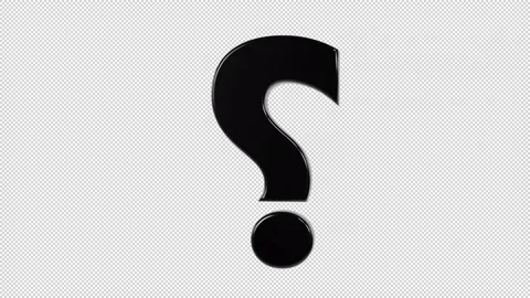 Rotating Black Question Mark Loop Isolat... | Stock Video | Pond5