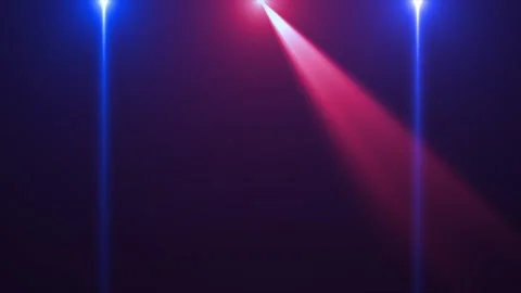 Rotating blue and red stage light in th... | Stock Video | Pond5
