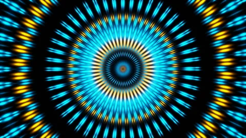 rotating blue and yellow light on black ... | Stock Video | Pond5