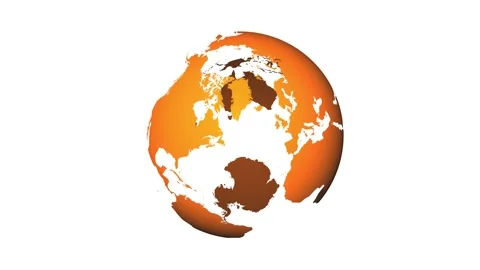 Rotating blue Earth Globe Map | Stock Video | Pond5