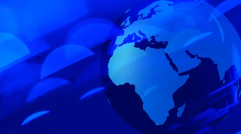 Rotating blue earth planet background | Stock Video | Pond5