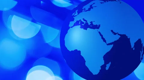 Rotating blue earth planet background | Stock Video | Pond5