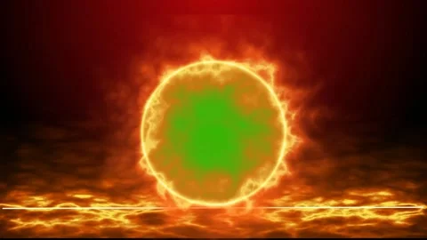 rotating circle of fire green screen bac... | Stock Video | Pond5