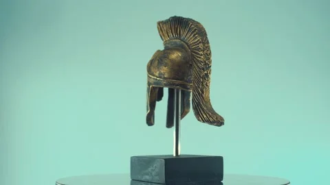 A rotating close up shot of a spartan wa... | Stock Video | Pond5