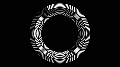 Rotating concentric circles, round targe... | Stock Video | Pond5