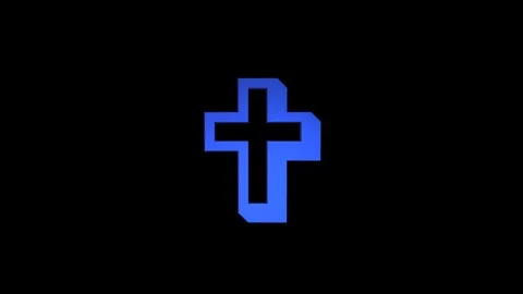 Rotating Cross symbol with alpha channel | Stock Video | Pond5