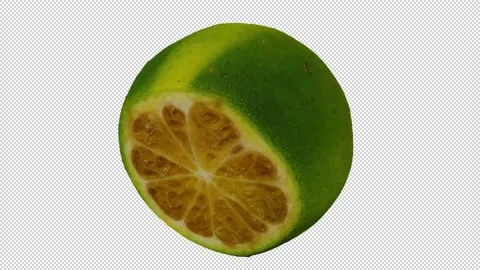 Rotating Cut Dalandan Orange on Transpar... | Stock Video | Pond5