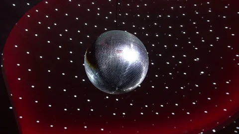 Rotating disco mirror ball. Rotating spa... | Stock Video | Pond5