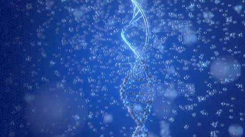 Rotating DNA molecule and particles with... | Stock Video | Pond5