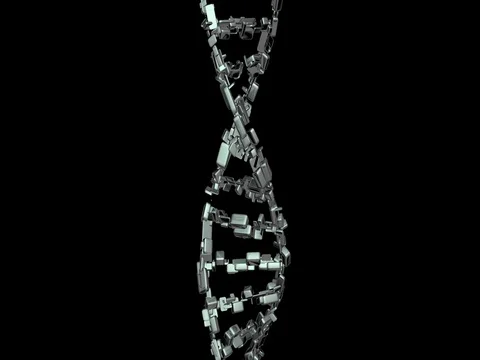 Rotating DNA strand composed of shiny me... | Stock Video | Pond5