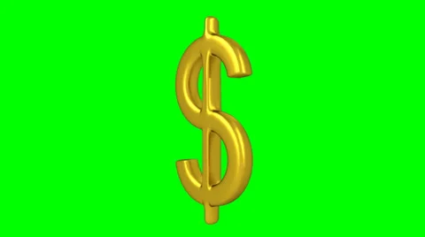 Rotating dollar symbol with a gold surfa... | Stock Video | Pond5