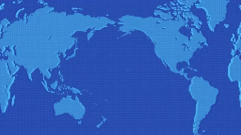 rotating dotted blue world map, Seamless... | Stock Video | Pond5