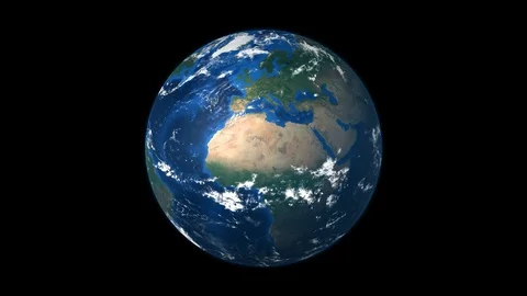 Rotating Earth 3D Loop Animation. Very R... | Stock Video | Pond5