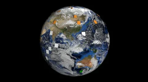 Rotating earth is covered by Indian flag... | Stock Video | Pond5