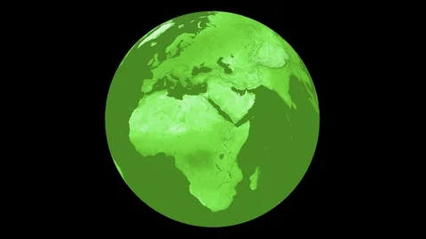rotating earth with green light as 3D an... | Stock Video | Pond5