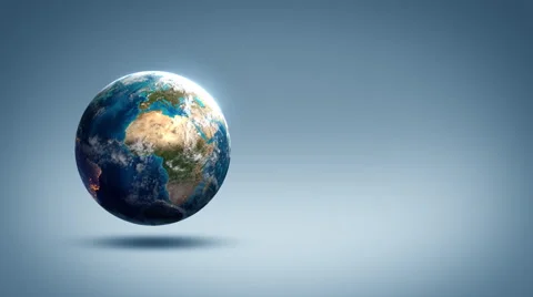 Rotating Earth on a studio background | Stock Video | Pond5
