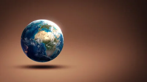 Rotating Earth on a studio background | Stock Video | Pond5