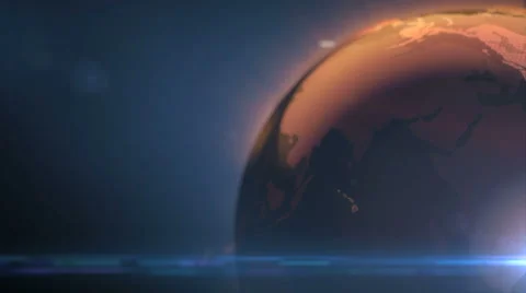 rotating earth with world map | Stock Video | Pond5