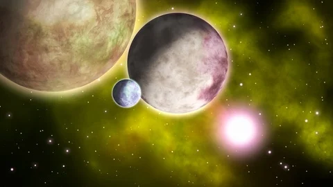 Rotating exoplanets. Loop. | Stock Video | Pond5