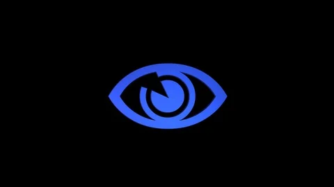 Rotating eye symbol with alpha channel | Stock Video | Pond5