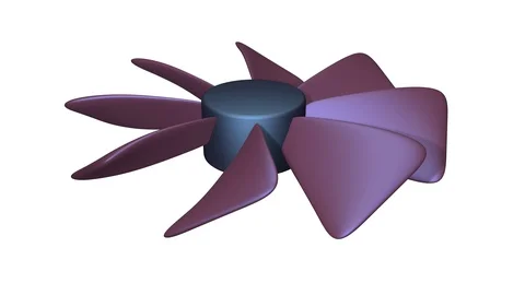 Rotating fan blades .Seamless looping 3... | Stock Video | Pond5