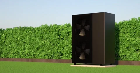 rotating fan of a heat pump energy as a ... | Stock Video | Pond5