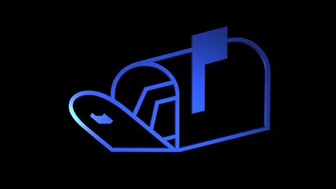 Rotating full mailbox symbol with alpha ... | Stock Video | Pond5