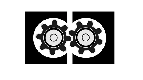 Rotating gears in the gearbox. Animation... | Stock Video | Pond5