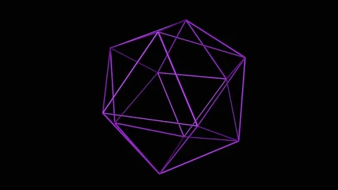 Rotating geometric shape loop animation | Stock Video | Pond5