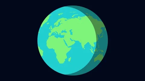 Blue Rotating Globe Blue Globe Animation Stock Video Footage | Royalty ...