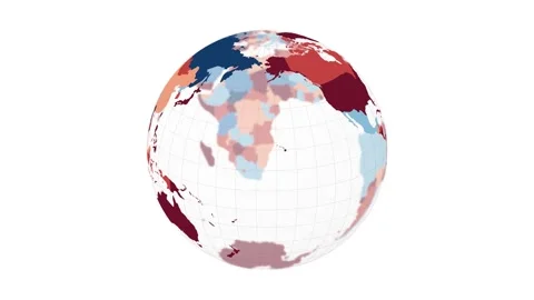 Rotating globe. Transparent Earth planet... | Stock Video | Pond5
