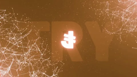 Rotating glowing neon TRY currency symbo... | Stock Video | Pond5