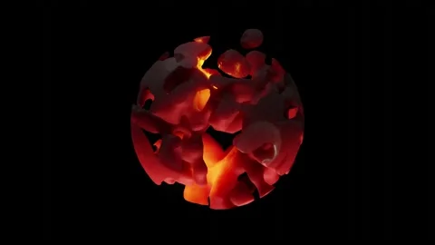 Rotating glowing planet with cracks, exp... | Stock Video | Pond5