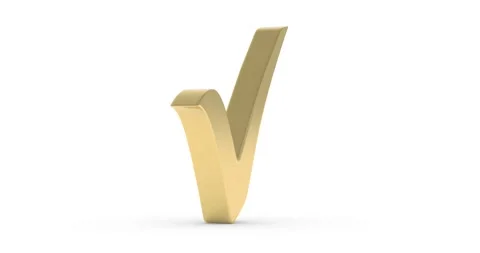 Rotating gold check mark symbol | Stock Video | Pond5